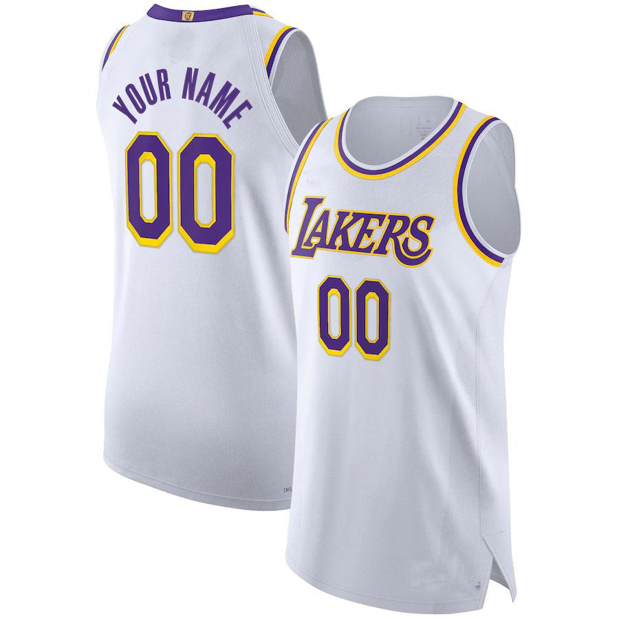 Custom LA.Lakers 2021-22 Diamond Authentic Jersey Association Edition ...