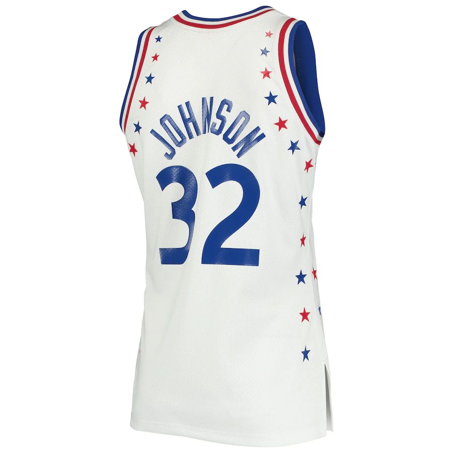 LA.Lakers #32 Magic Johnson Mitchell & Ness 1983 All-Star Game Hardwoo ...