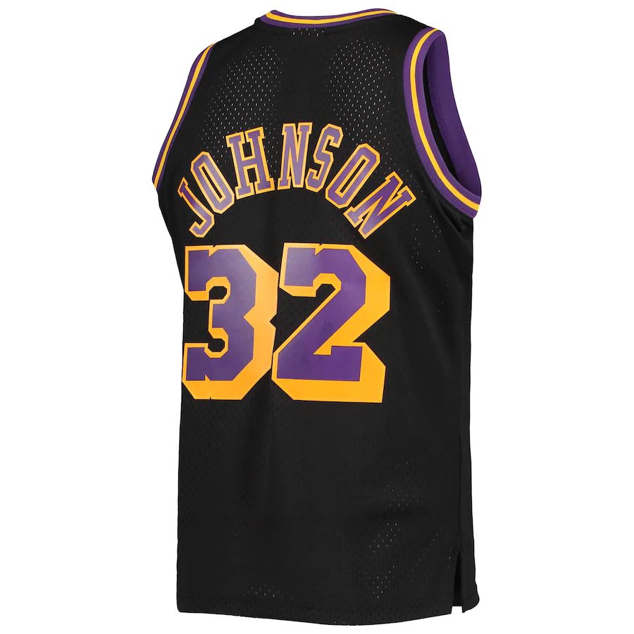 LA.Lakers #32 Magic Johnson Mitchell & Ness 1984-85 Hardwood Classics ...