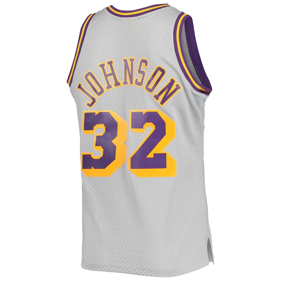 LA.Lakers #32 Magic Johnson Mitchell & Ness 1984-85 Hardwood Classics ...