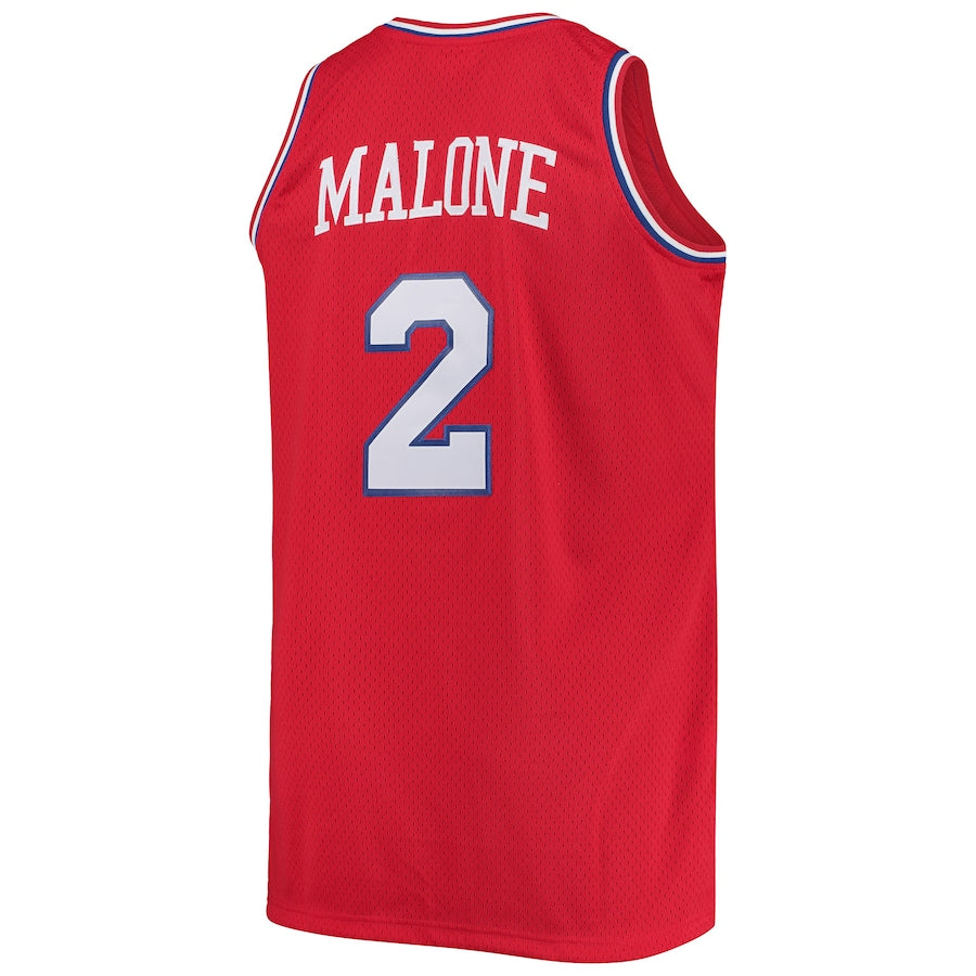 PH.76ers #2 Moses Malone Mitchell & Ness Big & Tall Hardwood Classics ...