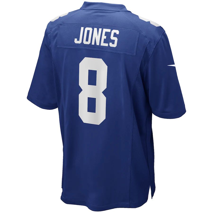 NY.Giants #8 Daniel Jones Royal Game Player Jersey Stitched American F ...