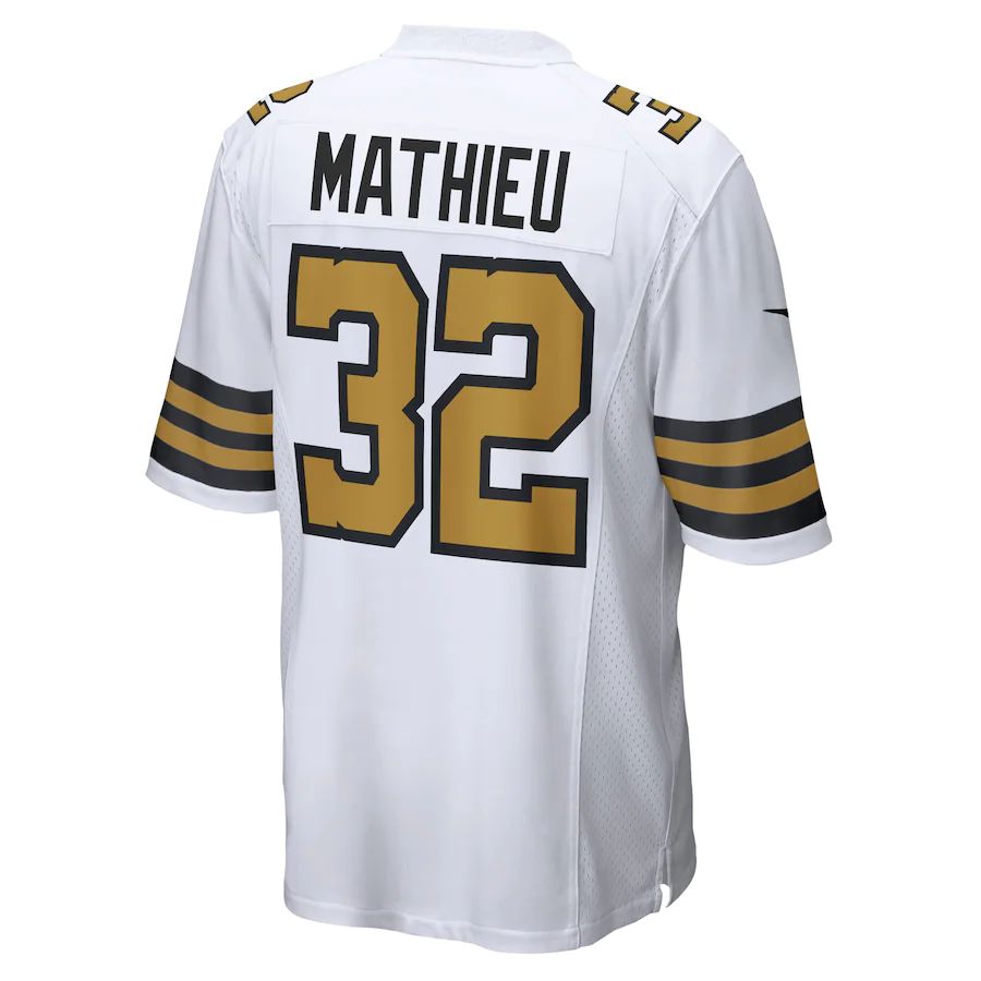 NO.Saints #32 Tyrann Mathieu White Player Game Jersey Stitched America – Puhics