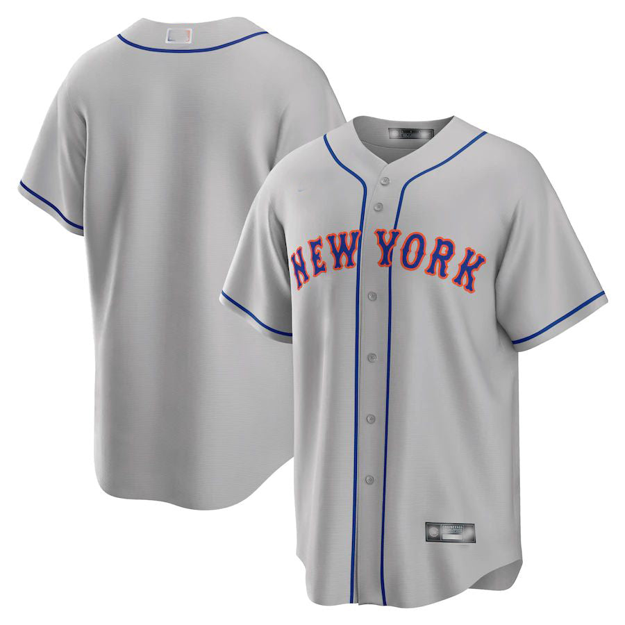 New York Mets Gray Road Replica Team Jersey Baseball Jerseys – Puhics