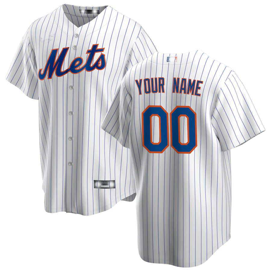 Baseball Jerseys Custom New York Mets White Home Replica Custom Jersey ...