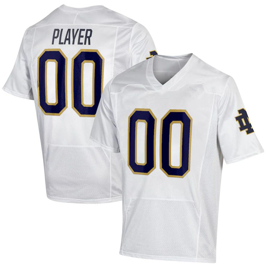 Custom N.Dame Fighting Irish Under Armour Pick-A-Player NIL Replica Fo ...