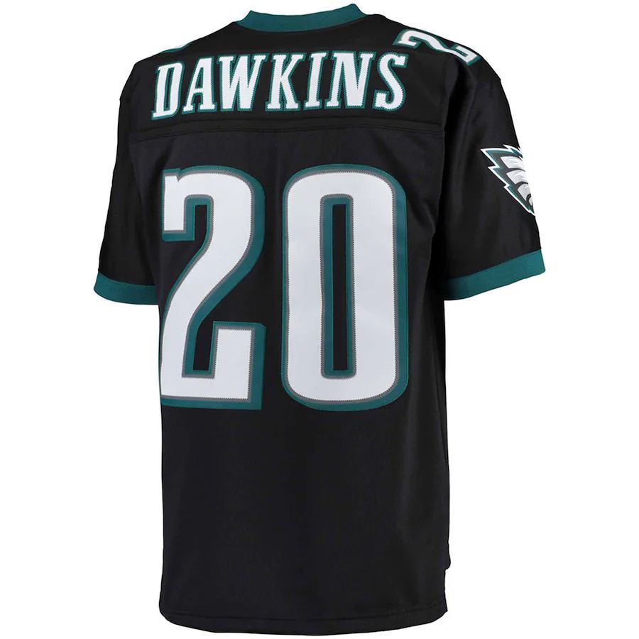 P.Eagles #20 Brian Dawkins Mitchell & Ness Black Big & Tall 2004 Retir ...