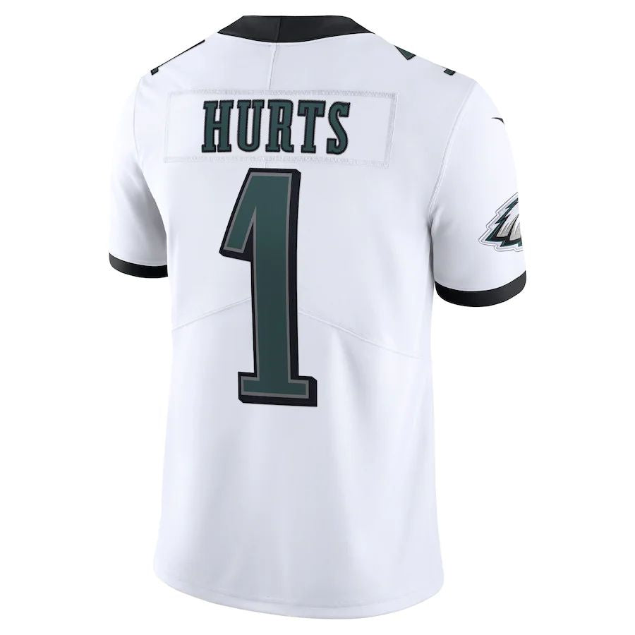 P.Eagles #1 Jalen Hurts White Vapor Limited Jersey Stitched American F ...