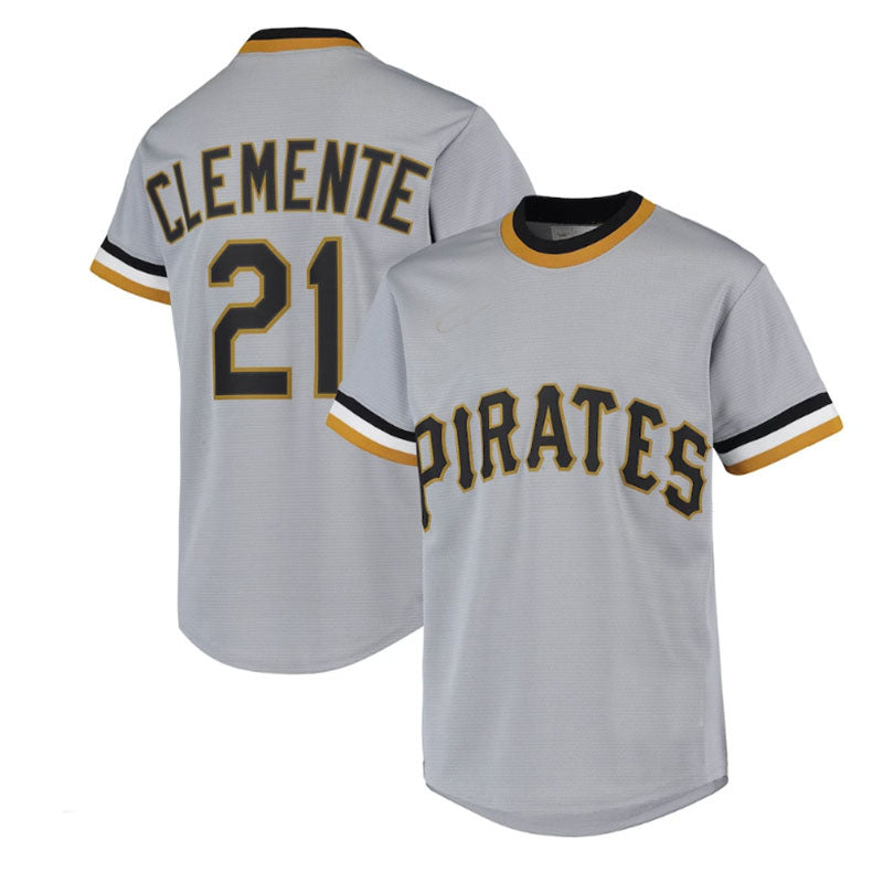 Pittsburgh Pirates #21 Roberto Clemente Road Cooperstown Collection Pl ...