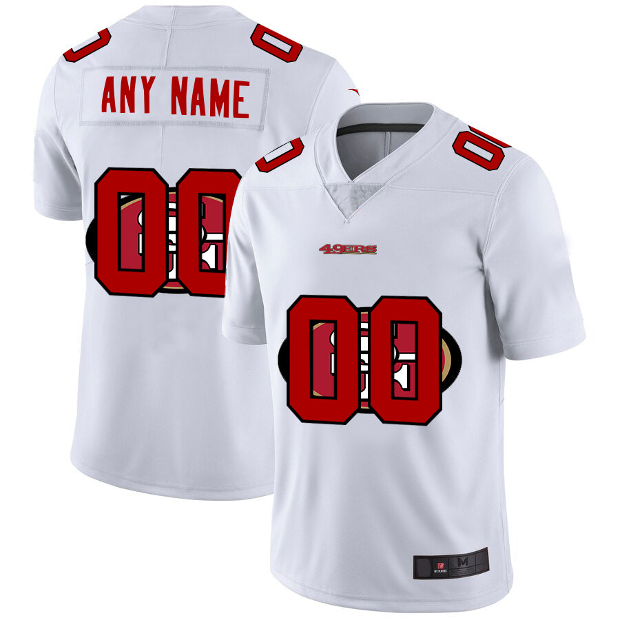 Custom SF.49ers White Team Big Logo Vapor Untouchable Limited Jersey S ...