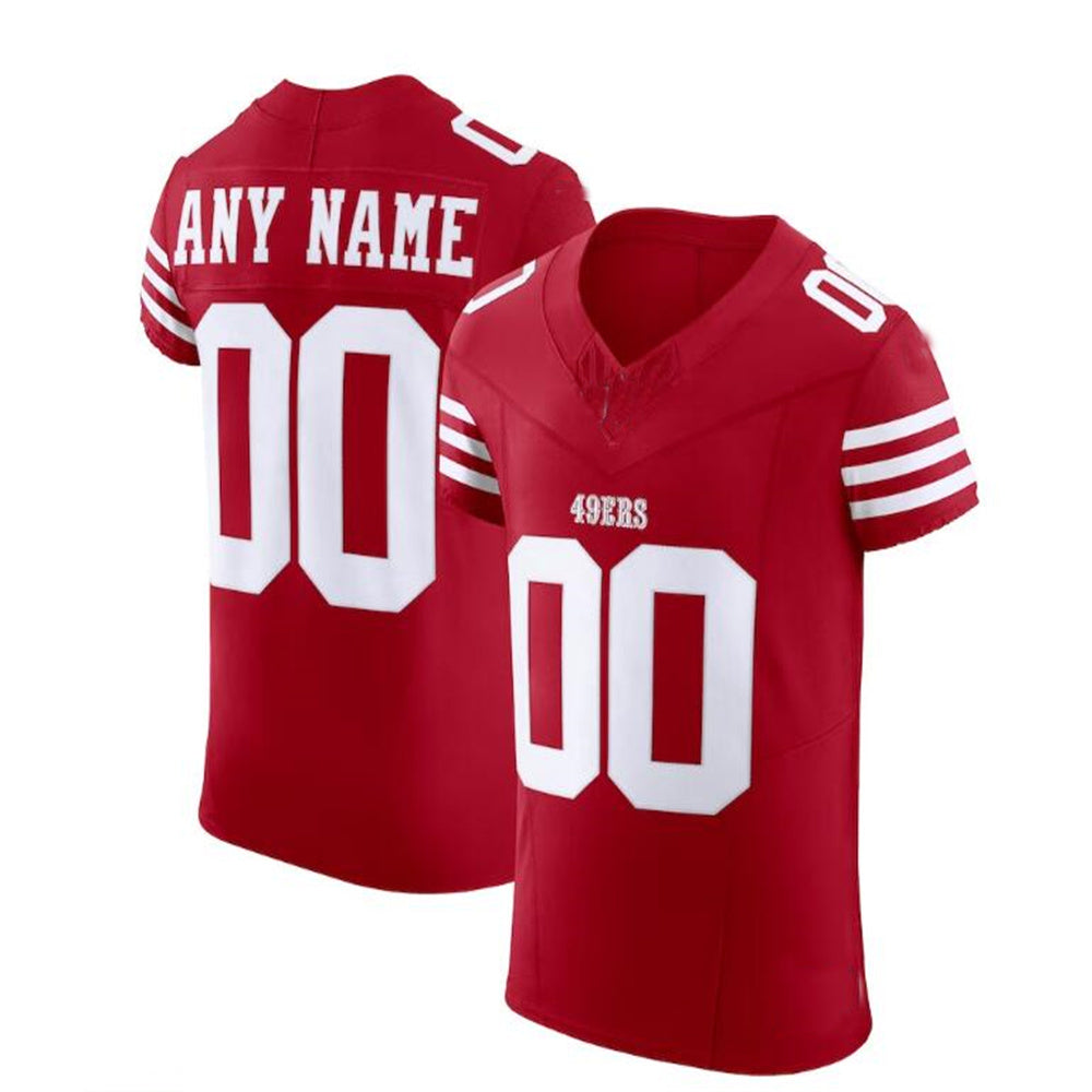 Custom SF.49ers Scarlet Vapor F.U.S.E. Elite Jersey Stitched American ...
