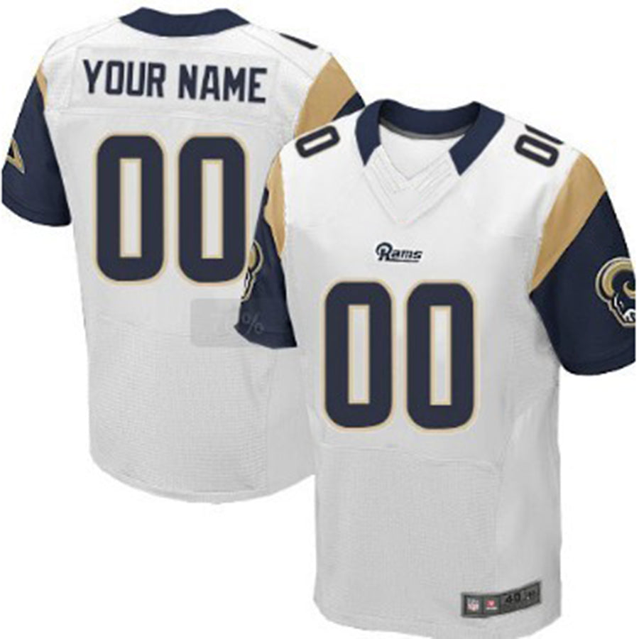 Custom LA.Rams White Elite Jersey American Stitched Jersey Football Je ...