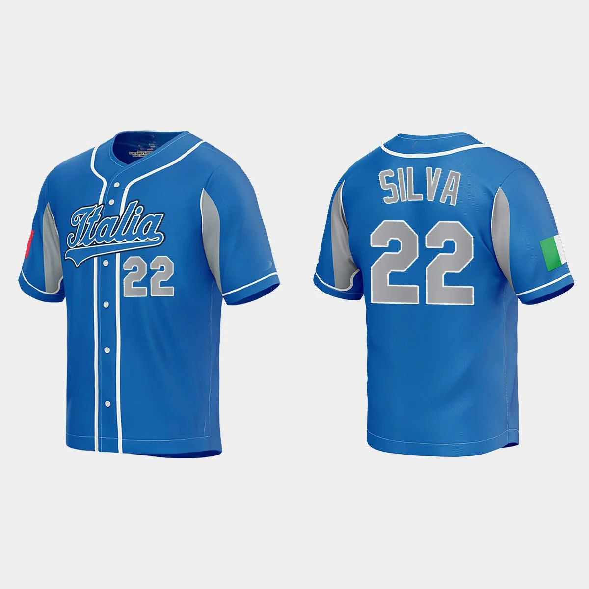 #22 TIAGO DA SILVA ITALY BASEBALL 2023 WORLD BASEBALL CLASSIC JERSEY ...