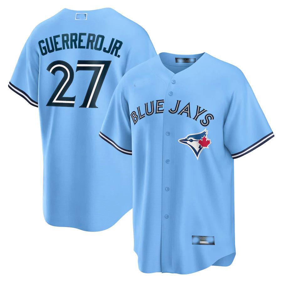 Toronto Blue Jays #27 Vladimir Guerrero Jr. Powder Blue Alternate Repl ...