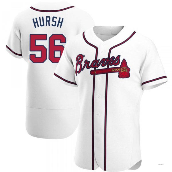Atlanta Braves #56 Jason Hursh White Home Jersey Stitches Baseball Jer ...