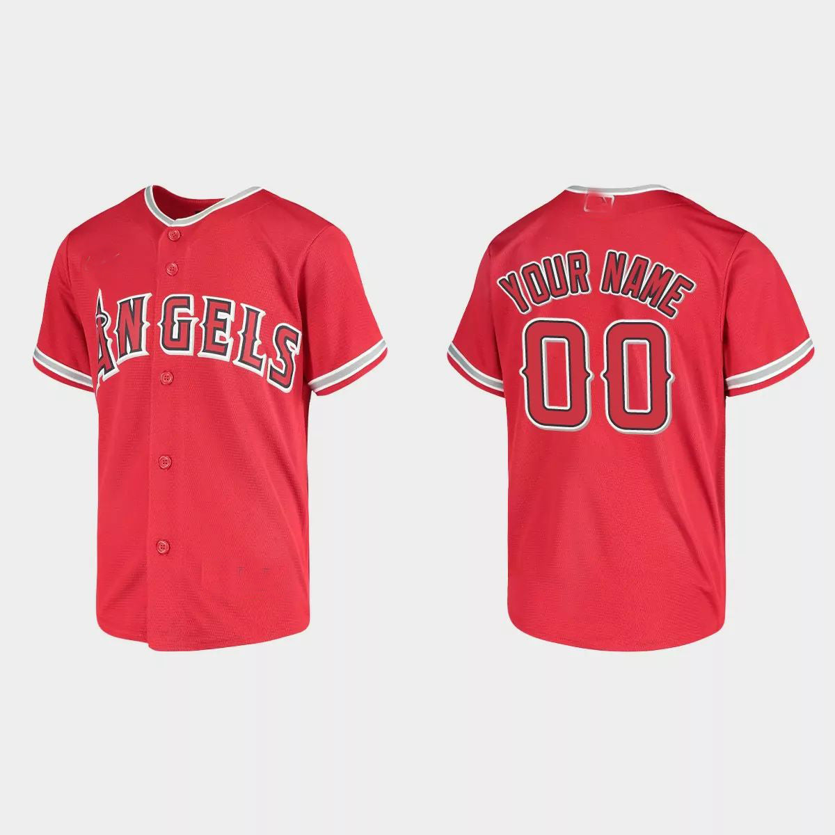 Custom Los Angeles Angels Red Replica Jersey Stitched Baseball Jerseys ...